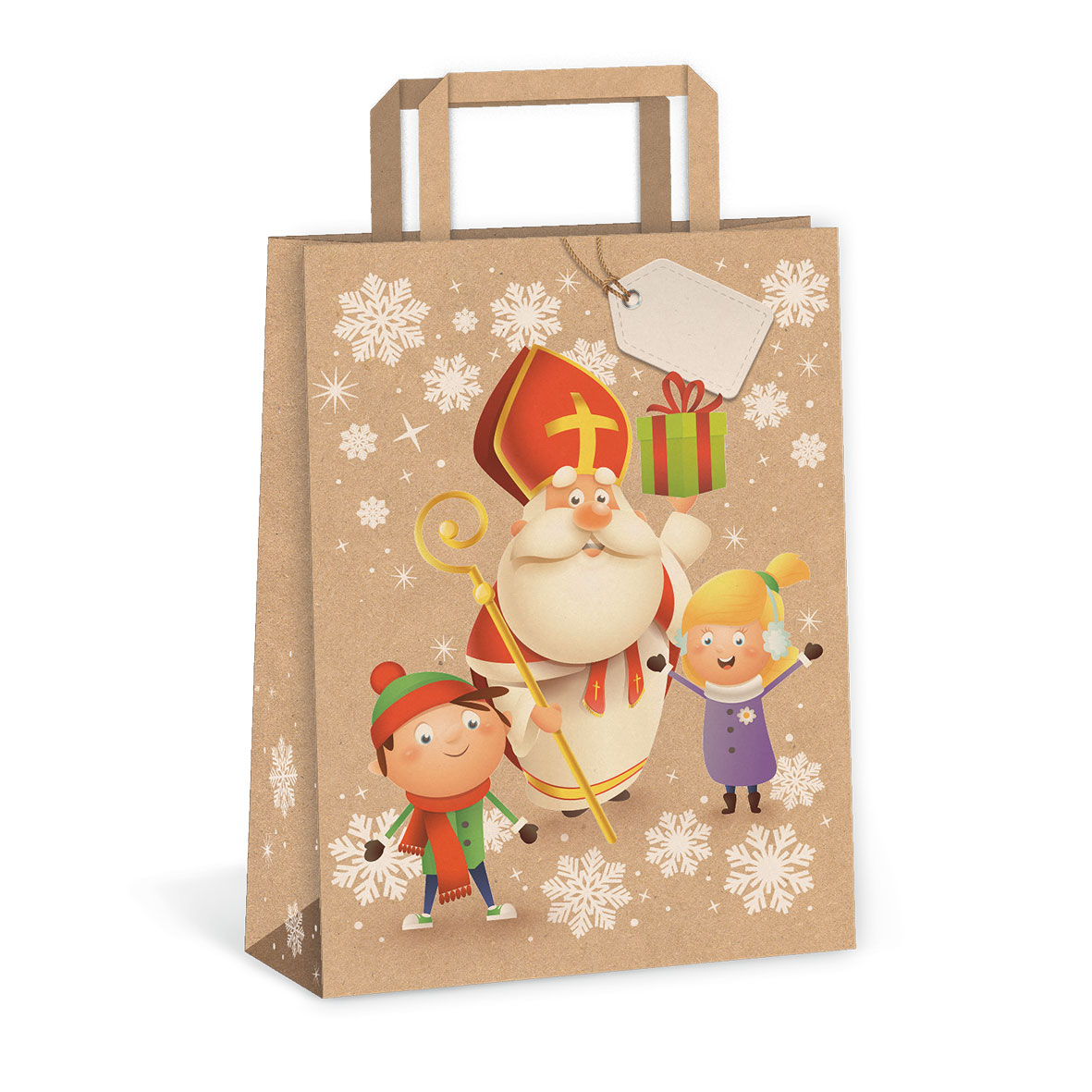2029-1021 Christmas gift bag - KRAFT 22x29x11 cm | Argus CZ
